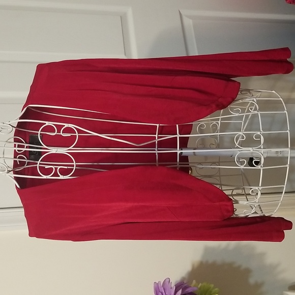 Slinky Brand | Tops | Red Thin Slinky Brand Open Top | Poshmark